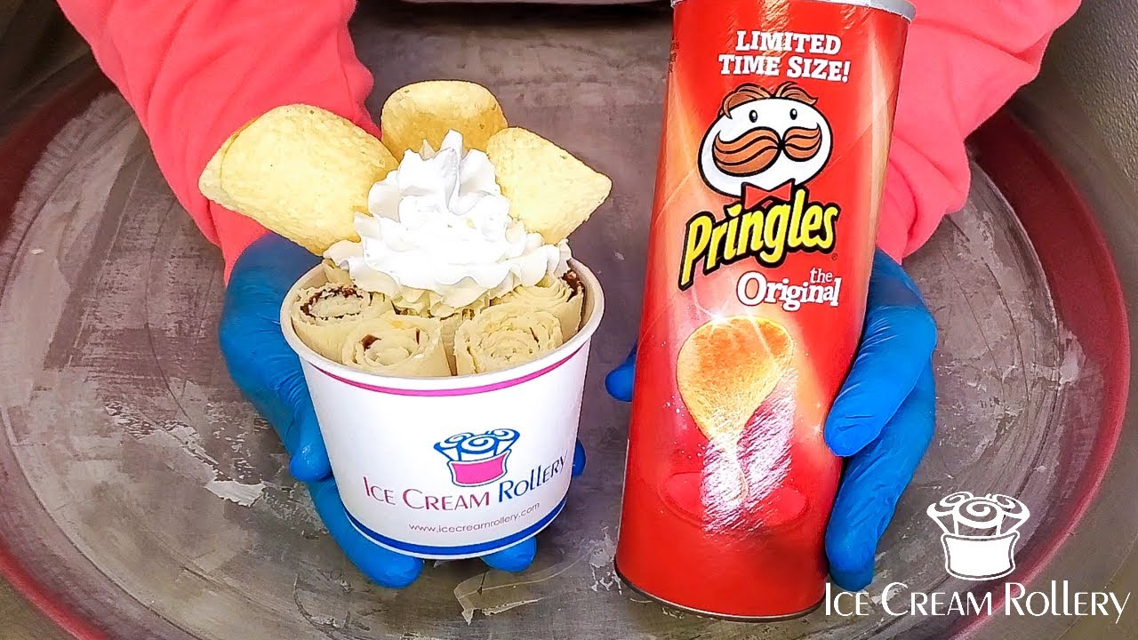 Ice Cream Rolls & Pringles | Rolled Ice Cream Recipe - YouTube