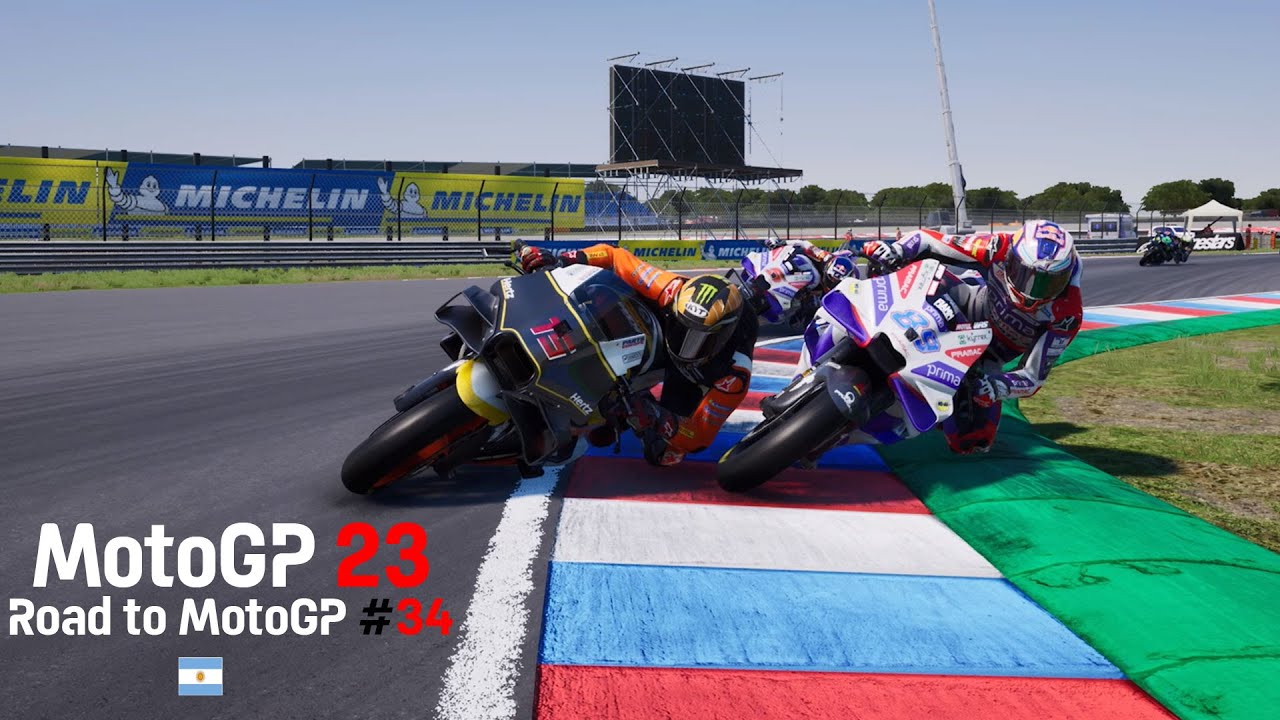 MotoGP 23 - Road to MotoGP #34 Fierce battles in Argentina! - YouTube