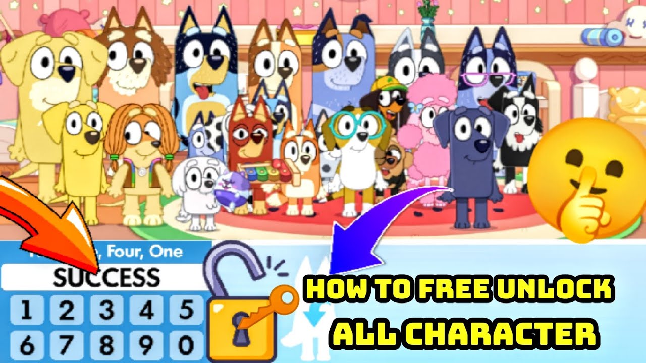 Bluey The Videogame How To Free Unlock All Character Favorite Bluey Using Key Code Bluey Lets ...