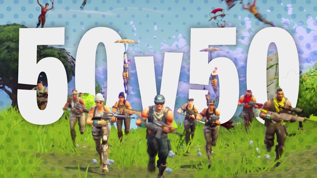 50v50 is CRAZY! Fortnite Battle Royale w/ Mr Fruit, BlueWestlo ...