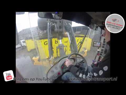 Wheelloader Volvo l70G @Gebr. Van der Putten BV Is Loading Wood Filmed By GoPro Hero3