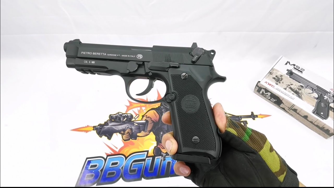 Beretta M92A1 (Full Auto) ระบบ CO2 : KWC ร้าน BBGUNSTER - YouTube