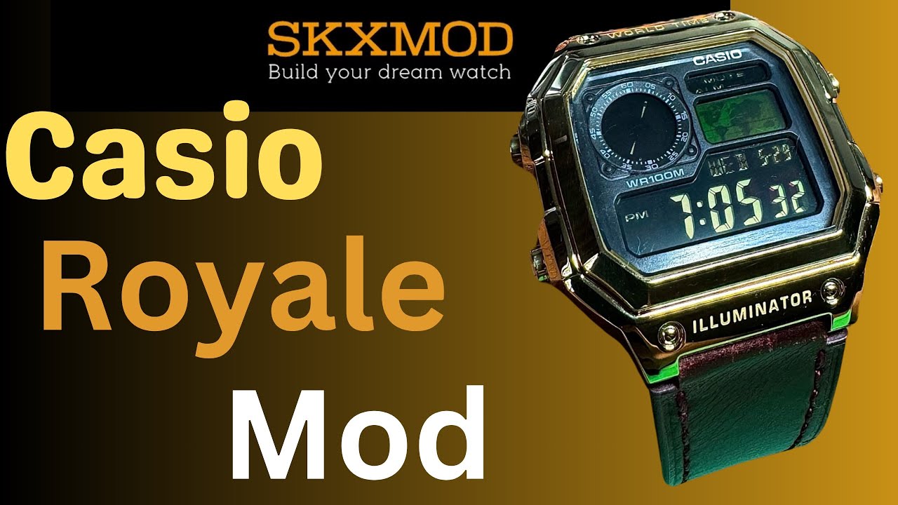 SKXMOD case swap upgrade | Casio Royale Watch - YouTube