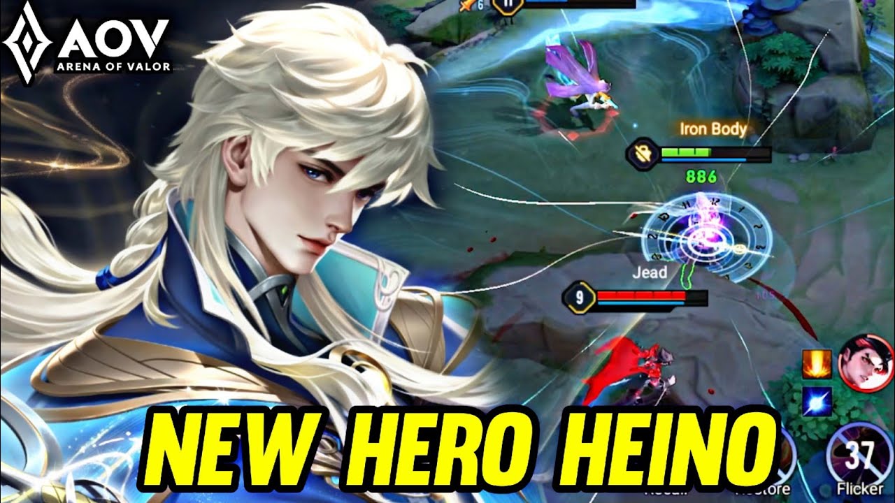 AOV : NEW HERO HEINO GAMEPLAY - ARENA OF VALOR LIÊNQUÂNMOBILE ROV - YouTube