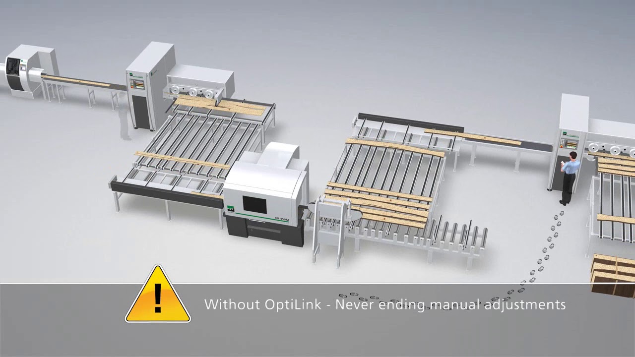 Weinig 1 Scanner 1 Rip 1 Chop with Optilink - YouTube
