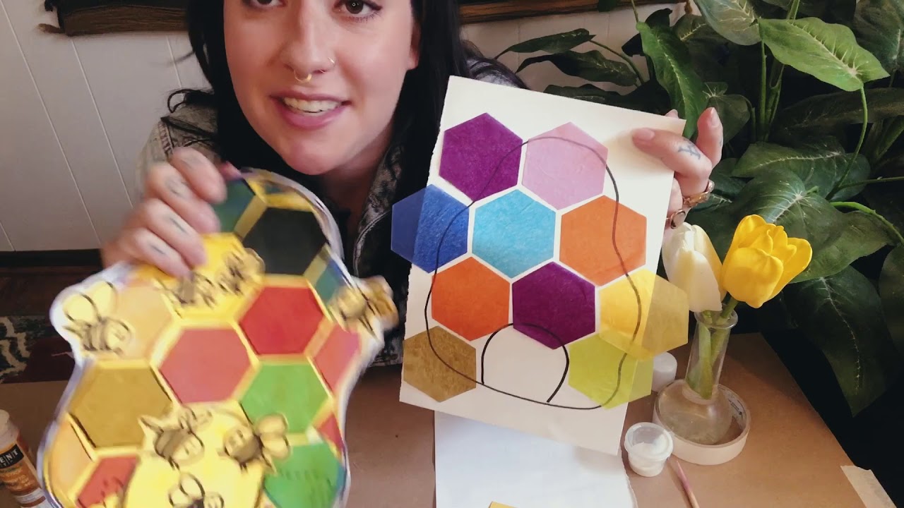 At Home Art Project - Honeycomb Collage - YouTube