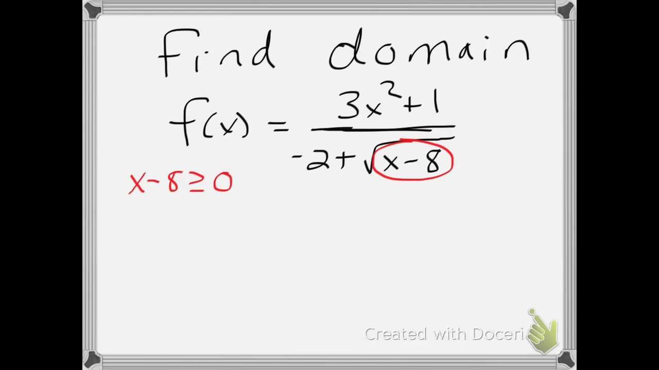 Finding domain example 2 - YouTube