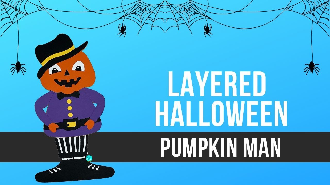 Layered Halloween Pumpkin Man SVG Cut File, Paper Craft with Cricut and ...