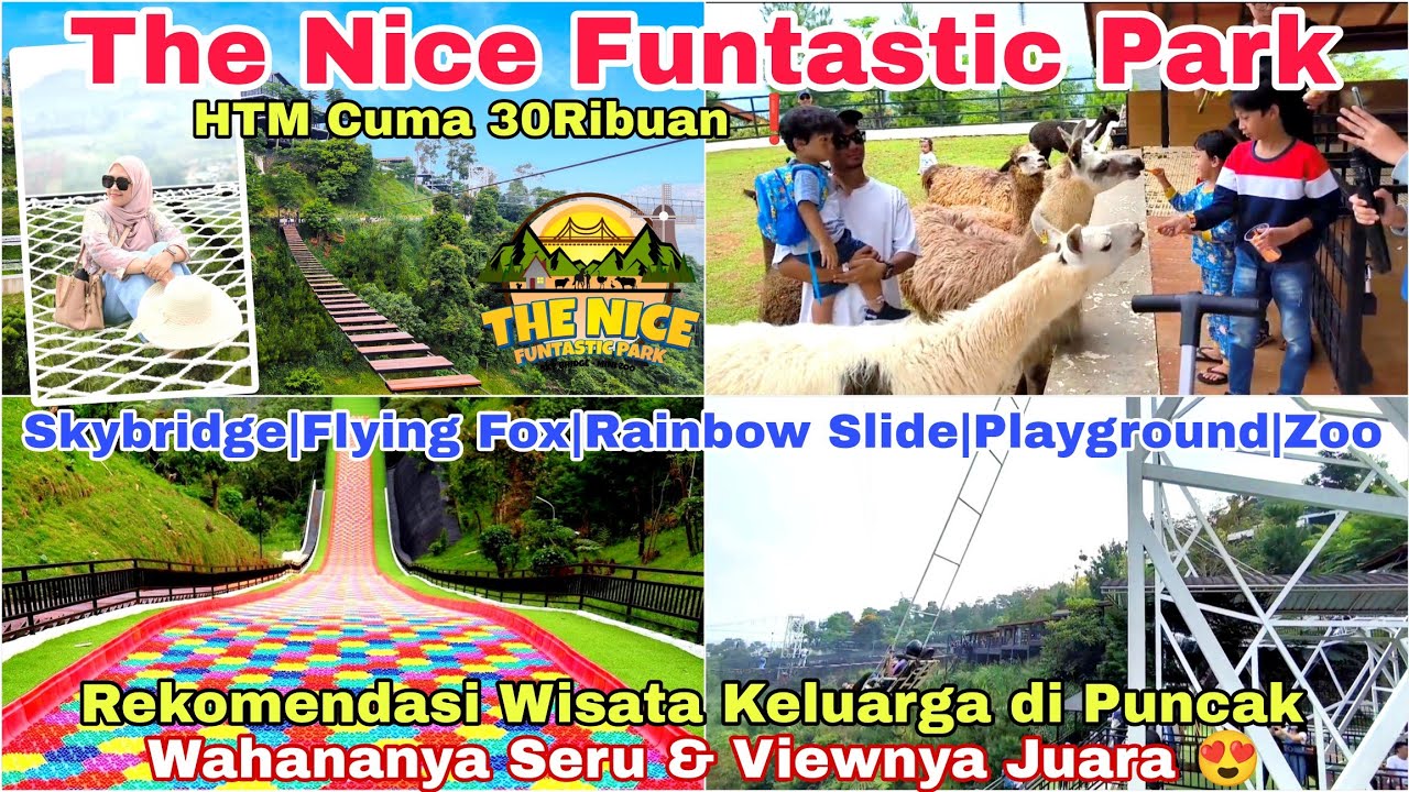 THE NICE FUNTASTIC PARK CIANJUR 2024 | Banyak Wahana Seru | Ada Skybridge & Rainbow Slide - YouTube