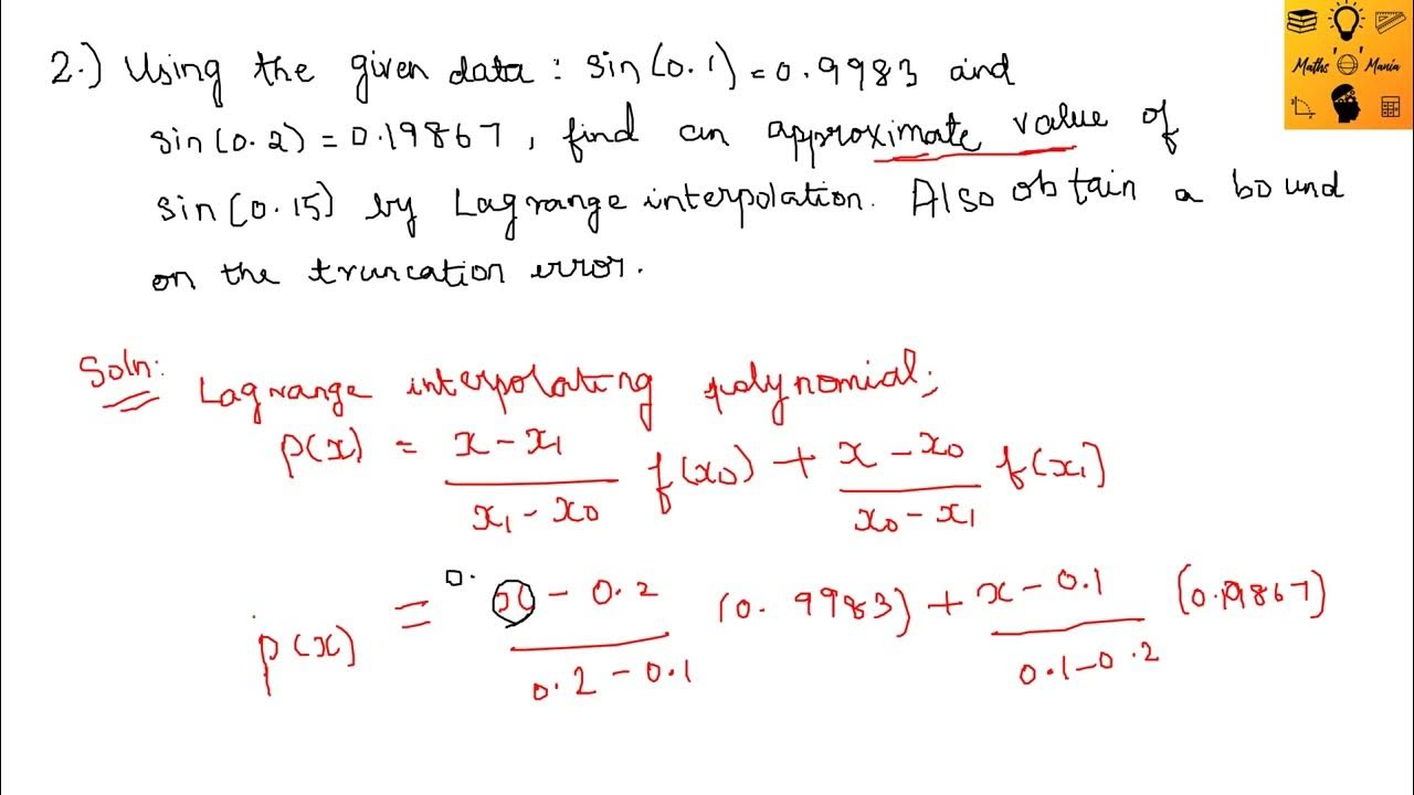 Finding the truncation error bound 🧐 | Linear Interpolation | Numerical Analysis in Tamil 🤩 ...