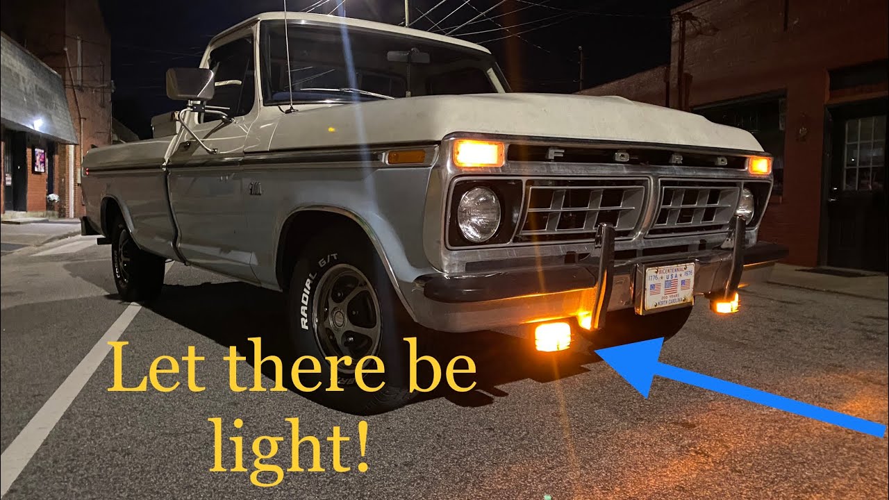 Vintage old school Fog light install on my classic F100. - YouTube