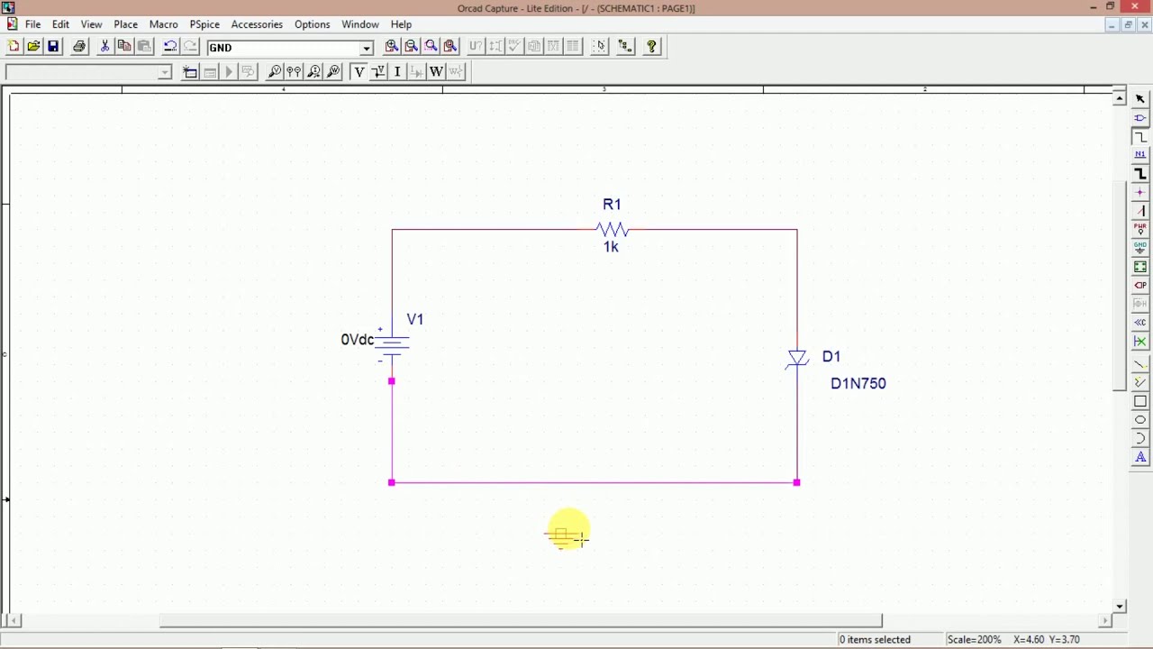 ZENER DIODE FORWARD BIAS PSPICE SIMULATION - YouTube