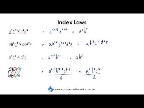 Index (Exponent) Laws - Harder Examples - YouTube