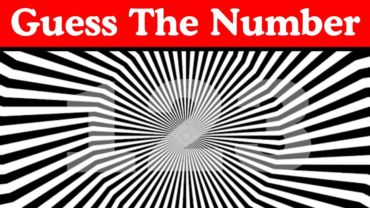 Guess The Hidden Number | Optical Illusion Test - YouTube
