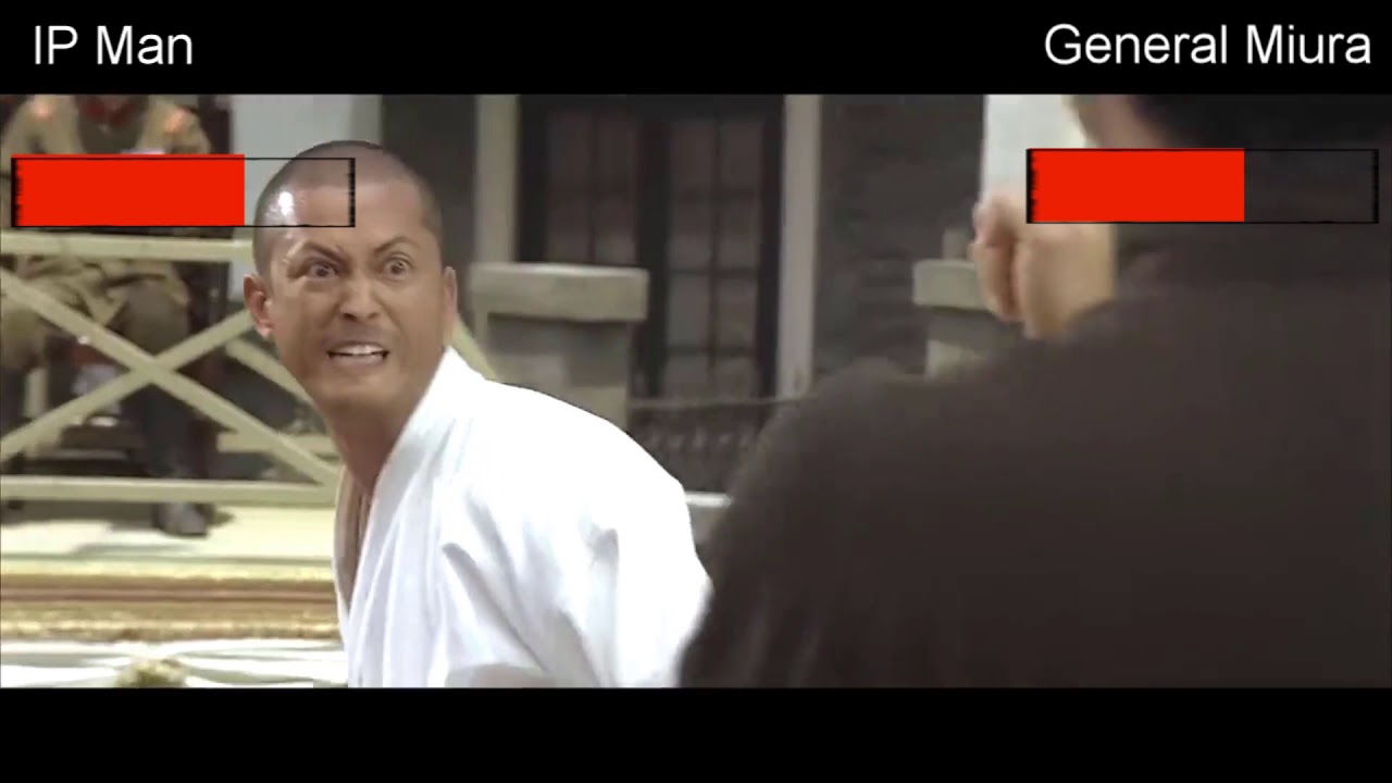 IP MAN VS GENERAL MIURA WITH HEALTH BAR - YouTube