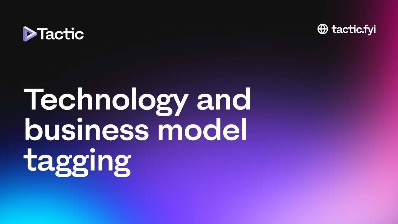 Technology and business model tagging - YouTube