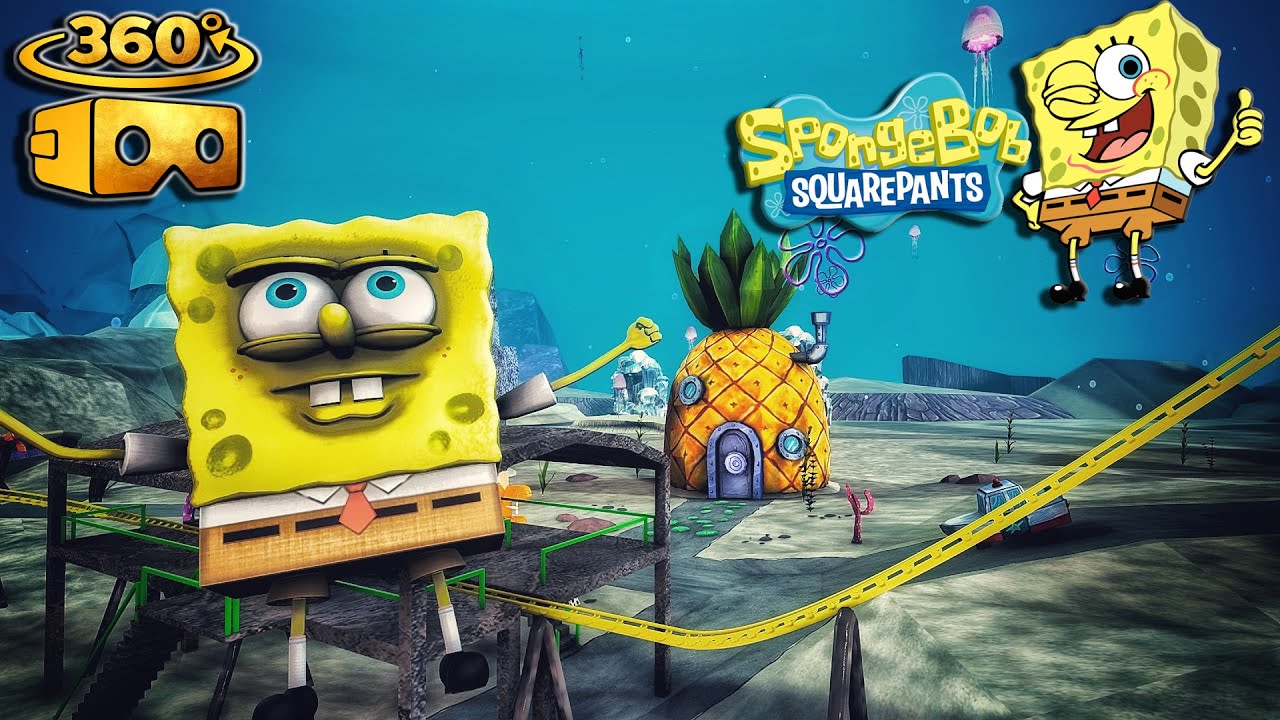 360° Spongebob Squarepants Roller Coaster | VR VIDEO | Virtual Reality ...