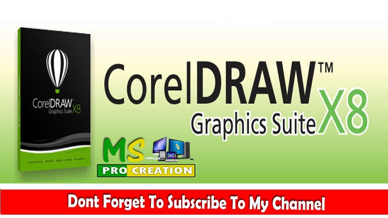 CorelDraw Graphics Suite X8 with life long key - ms pro creation - YouTube