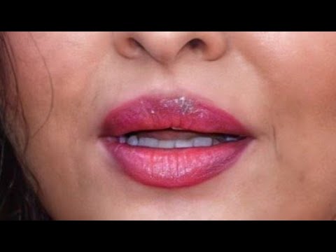 Beautiful Indian Actress Aishwarya Rai Bachchan Beautiful Hot Lips Unseen Closeup Video