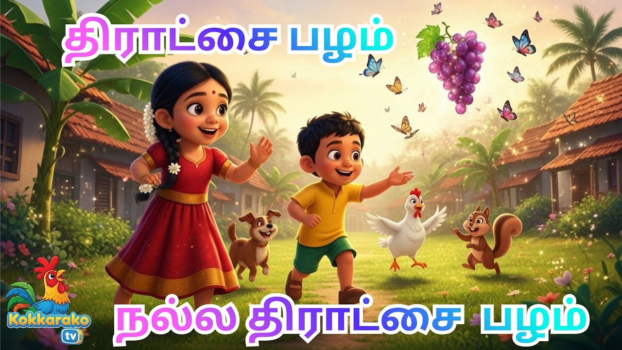 திராட்சை பழம் நல்ல திராட்சை பழம் | Thiratchai Palam | Tamil Kids Rhymes ...