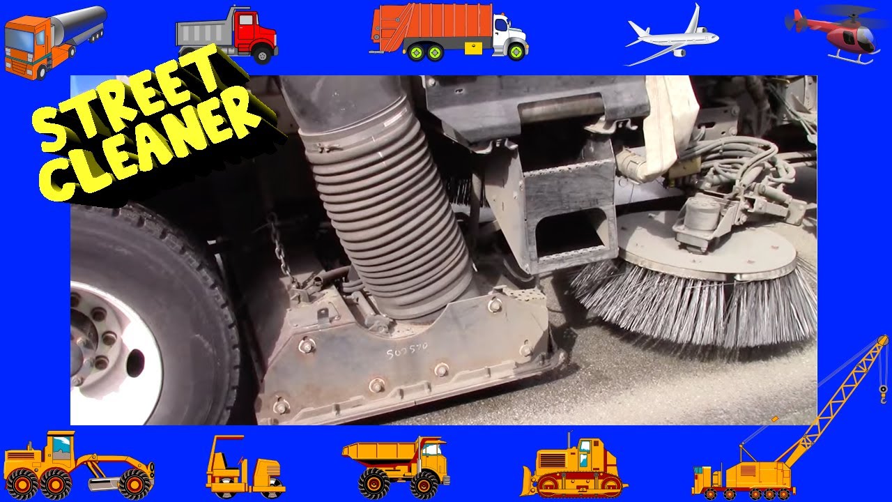 Street Sweeper : REAL MACHINES : Best Machine Videos For Kids - YouTube