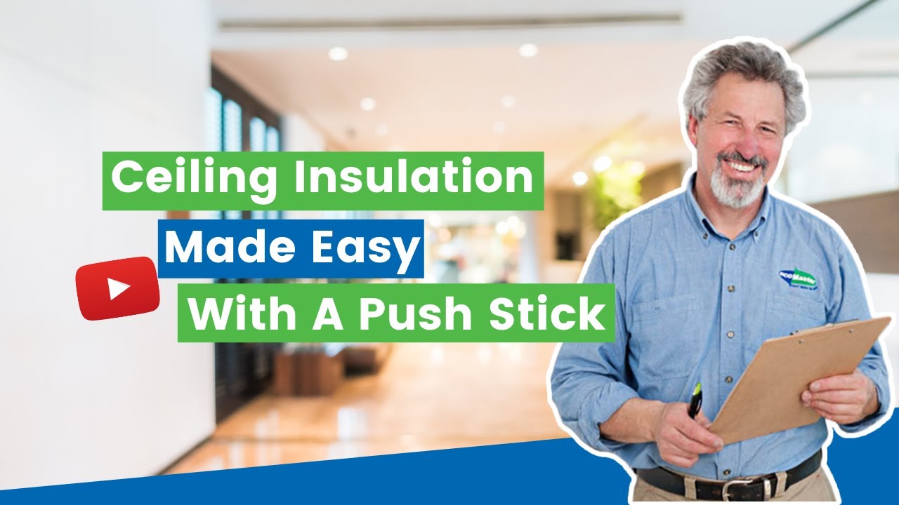 Roof Insulation Made Easy With A Push Stick - YouTube