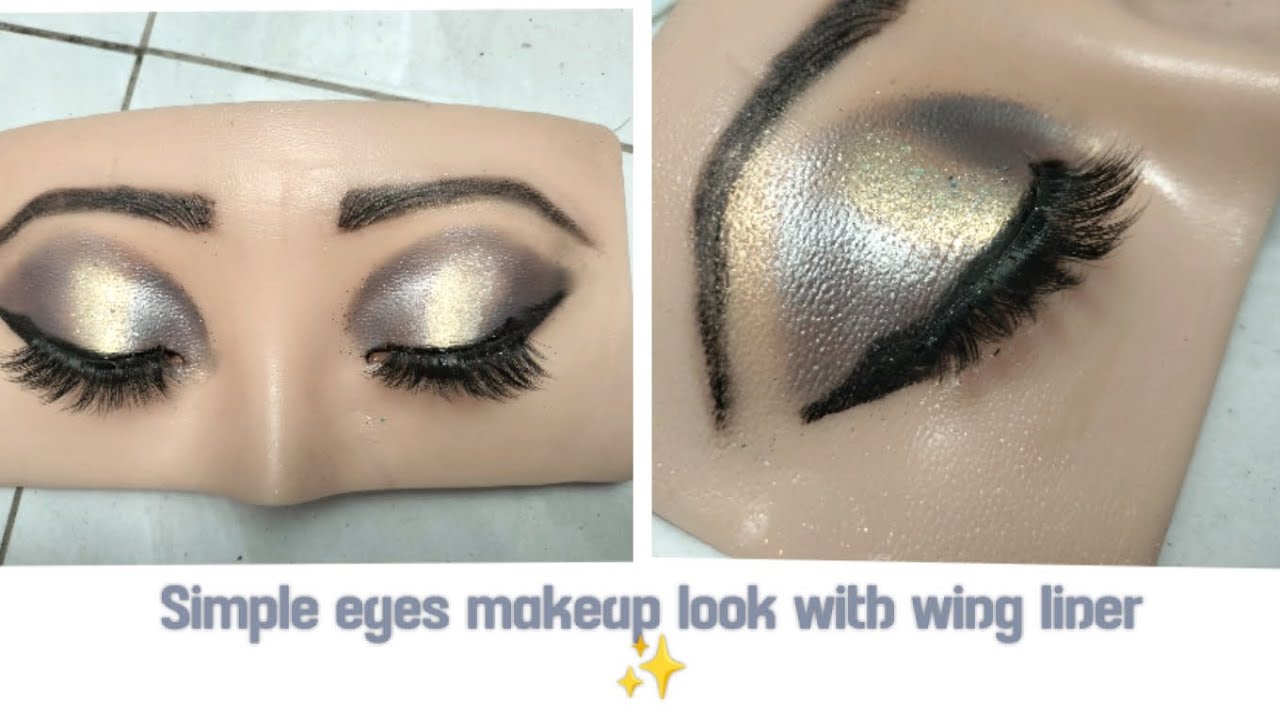 Simple eye's makeup look with wing liner 🤗|Eye's makeup done by Farah🤍 ...