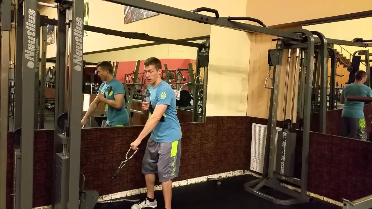How to do a One arm cable upright row - Andy Frisch - YouTube
