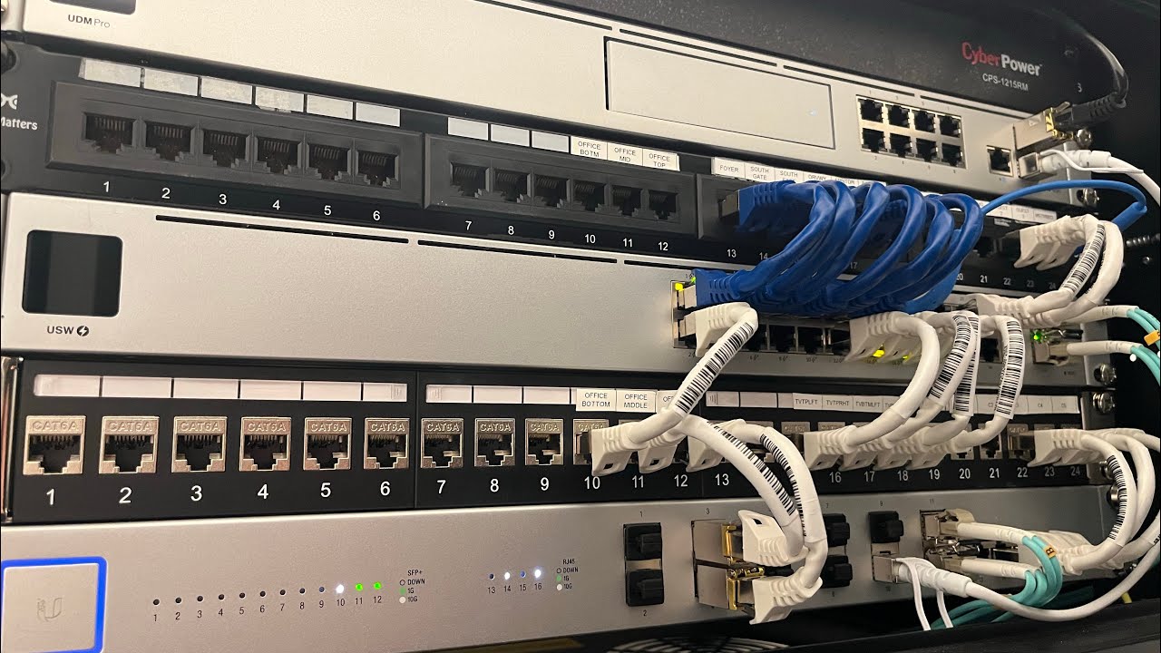 Rearranging the Network Patch Panel a bit - YouTube