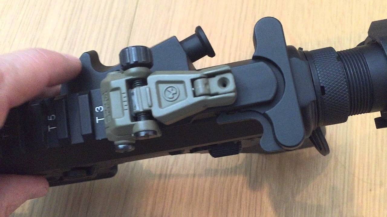 Magpul style Generation 3 Professional Full Metal Mbus sights - YouTube