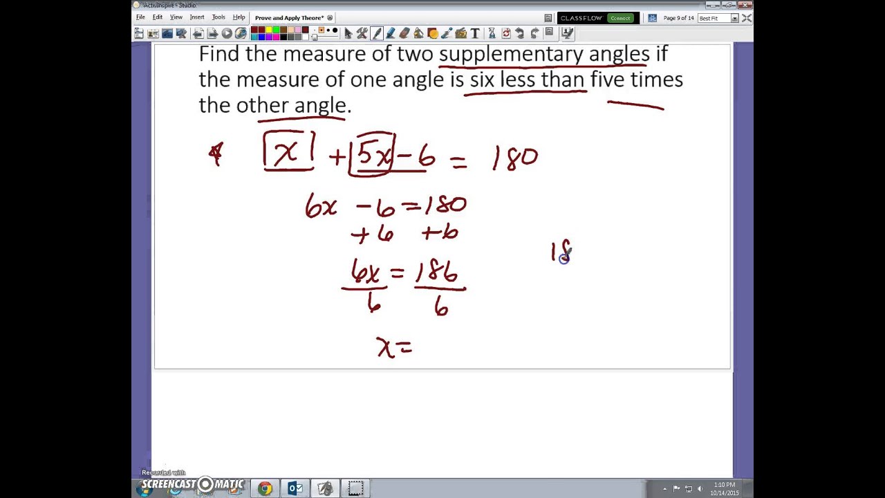 Prove and Apply Theorems - YouTube