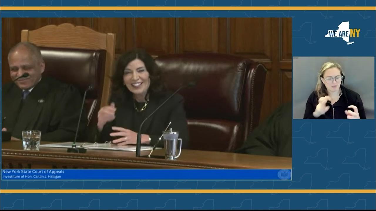 Governor Hochul Delivers Remarks at Investiture of Court of Appeals Judge Caitlin Halligan - YouTube