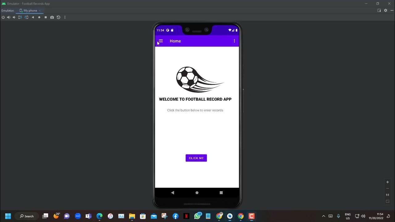 Android Studio (Java) Football Records Mobile App - YouTube