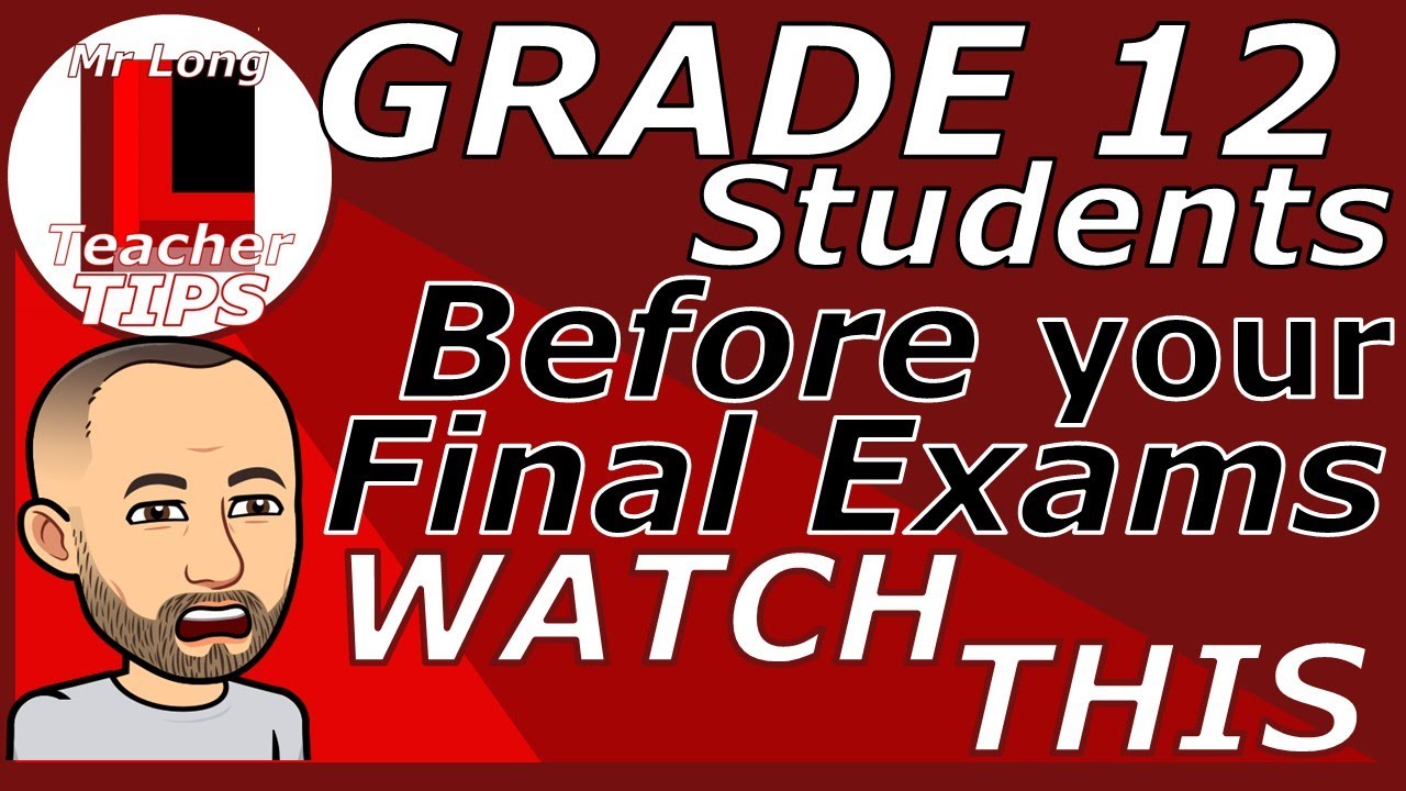 Grade 12 Students | Before your Final Exams | Watch This - YouTube