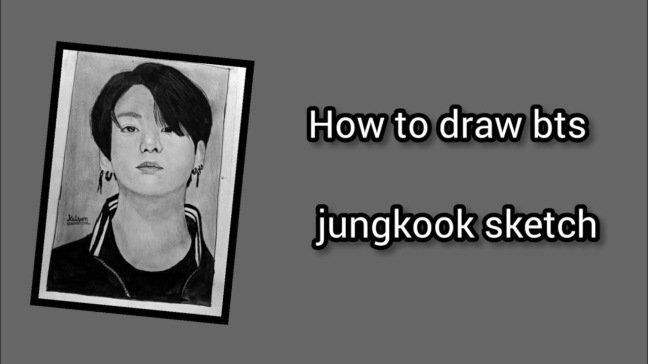 How to draw jk sketch 💗 #bts#jungkook#youtube#viral#video#sketch#art#rm ...