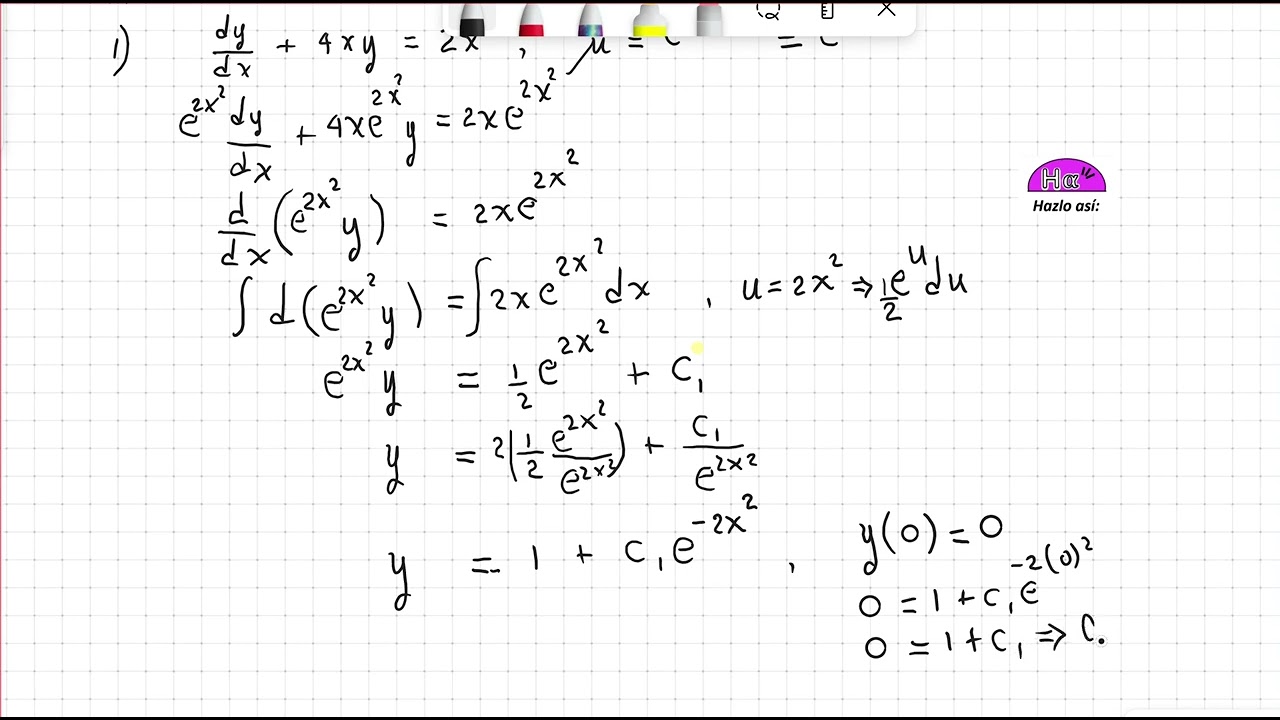 Ecuación Lineal No homogénea seccionada - YouTube