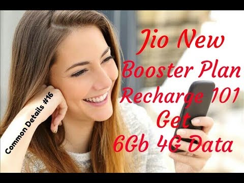Common Details #16 - Jio New Booster Plan | Recharge Rs.101 Get 6Gb 4G ...