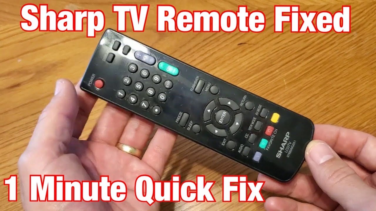 Sharp TV Remote Control Fixed In 1 Minute Won t Turn On TV Buttons