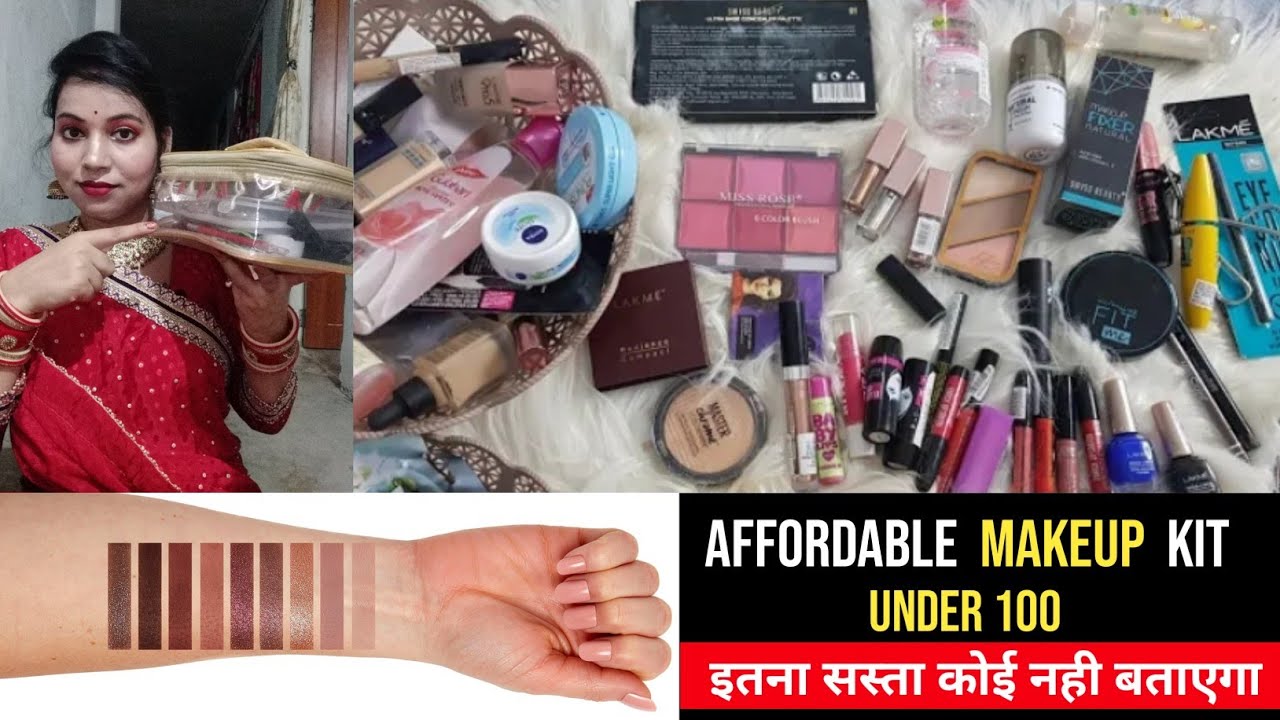 Affordable Makeup Kit Under Rs 100/- | Beginner Makeup Kit 2023 ...