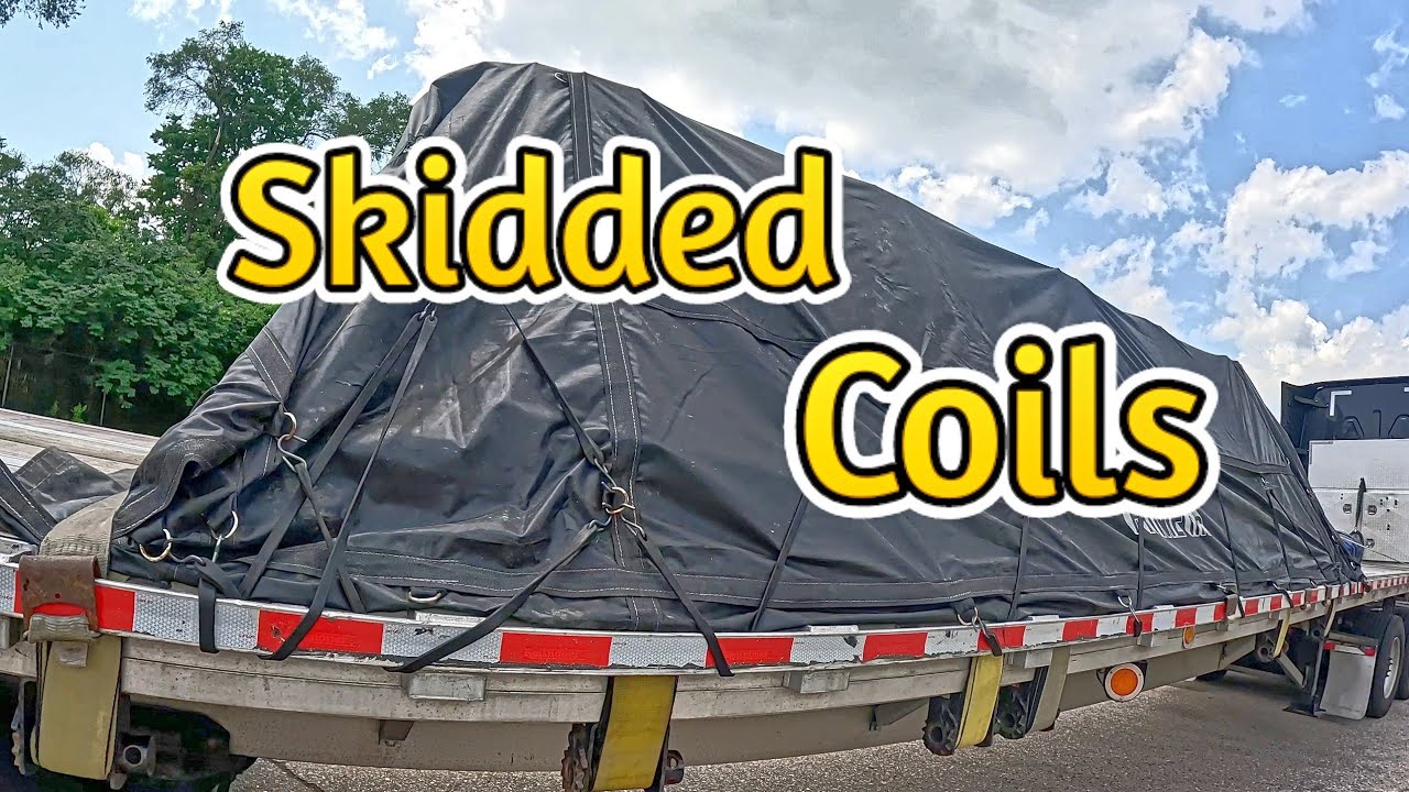 Prime inc female flatbed driver / Skidded coils. - YouTube