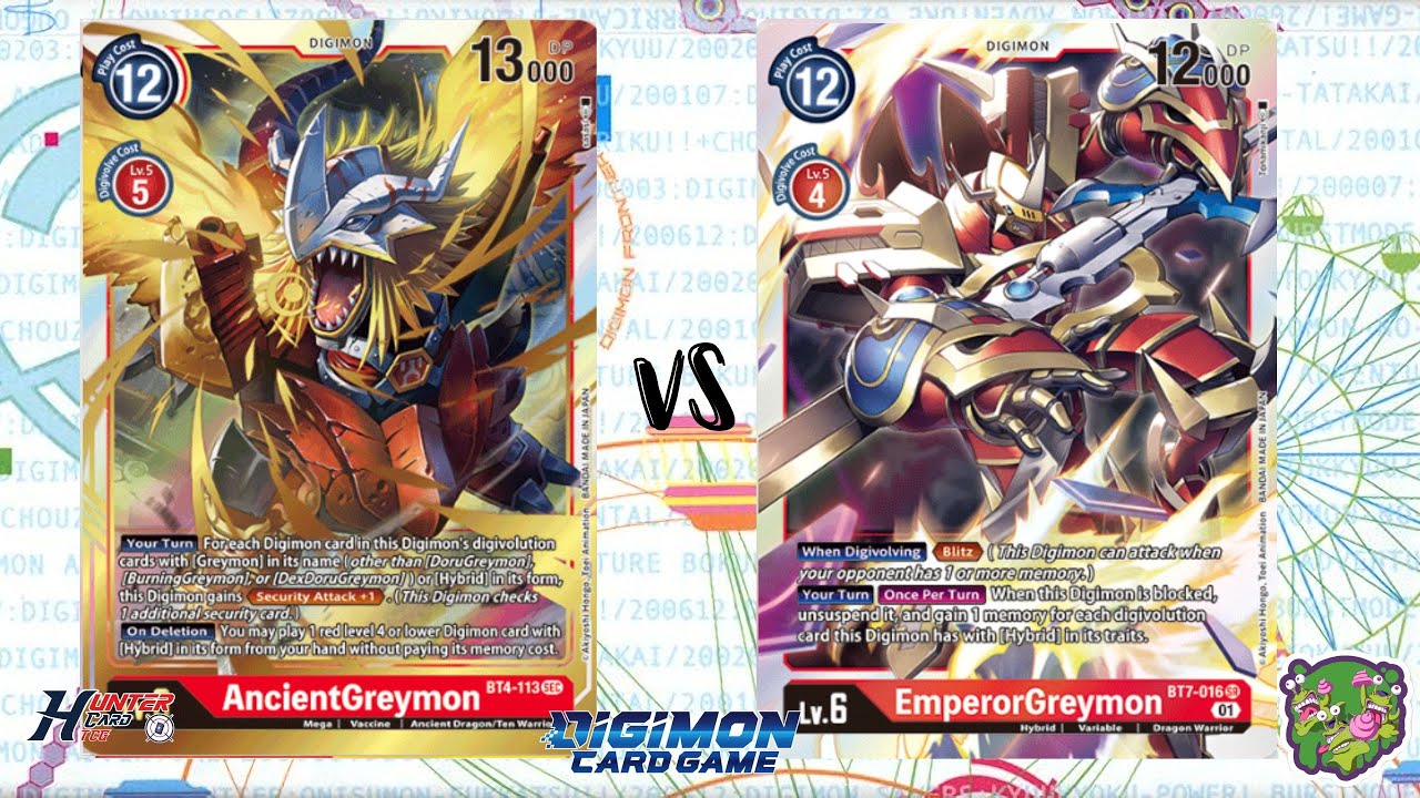 DIGIMON TCG: Local match AncientGreymon (Red) vs EmperorGreymon (Red) | HUNTER CARDS - YouTube