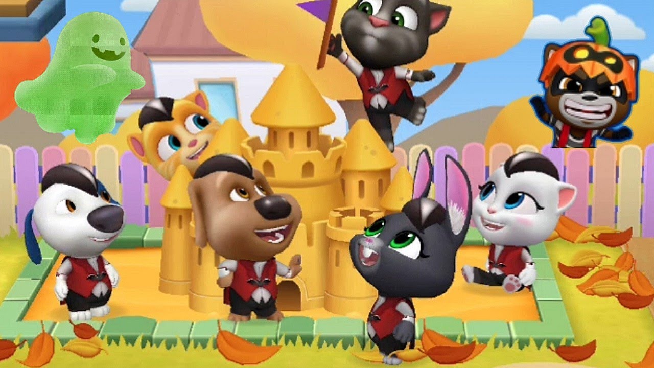 My Talking Tom Friends Halloween - All Friend Made a Sand Castle ...