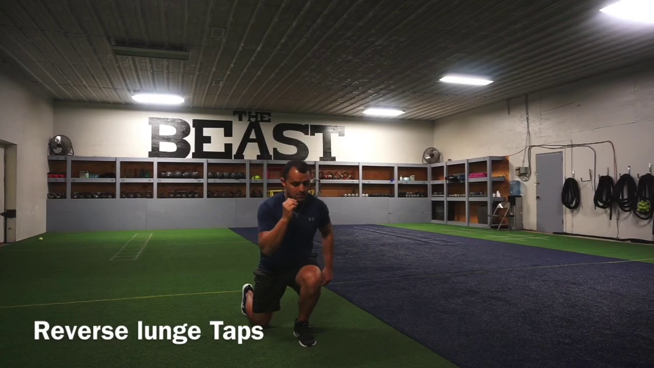 Reverse Lunge Taps - YouTube
