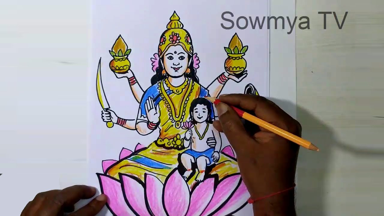 chhath puja ka drawing / shasti devi drawing / chhath puja drawing ...