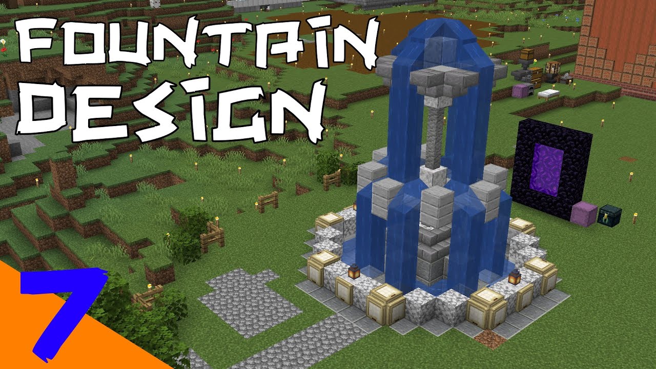 ⛲Minecraft Fountain Design⛲- The Sticks SMP⛏ - YouTube
