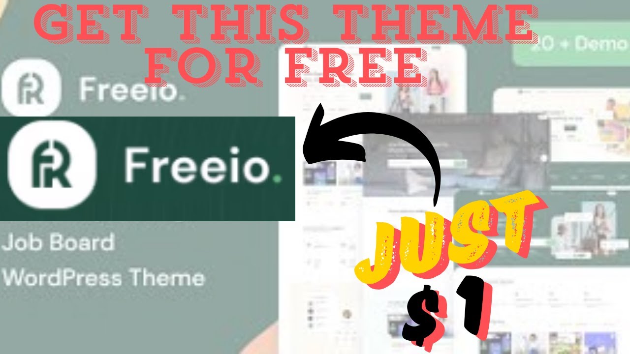 Get FREEIO wordpress theme for free | Just $1 - YouTube