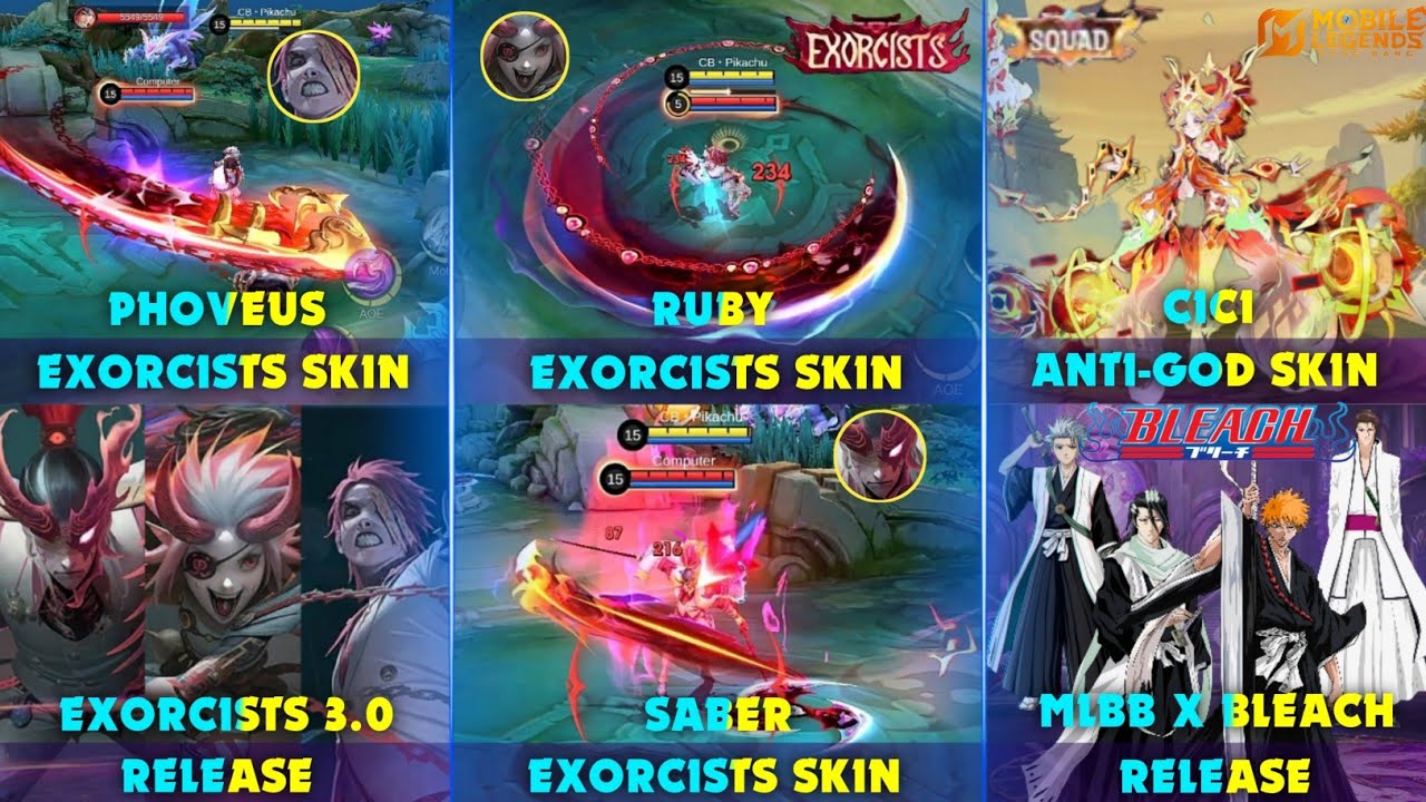 PHOVEUS RUBY SABER EXORCIST SKIN UPDATE | MLBB X BLEACH RELEASE | ANTI ...