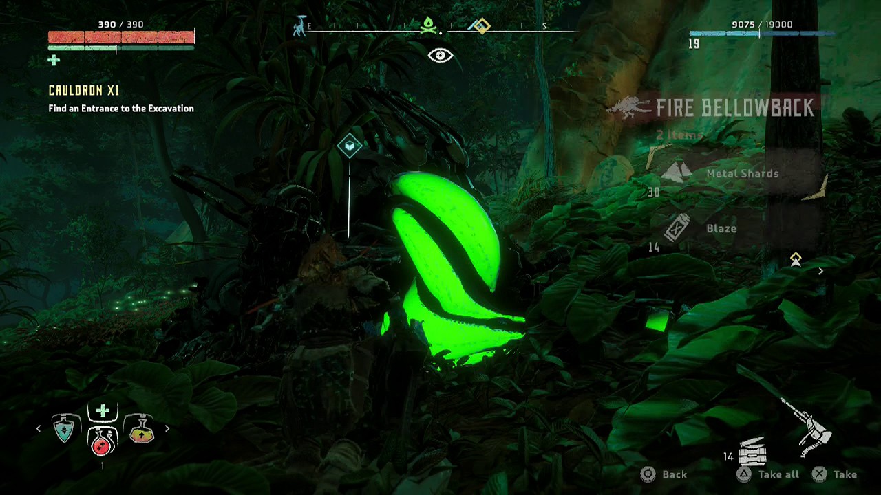 Horizon Zero Dawn Use Deathbringer Gun on Fire Bellowback - YouTube