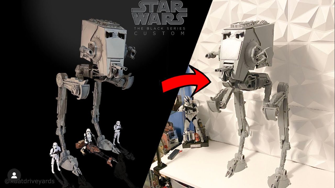 3D Printing A Black Series AT-ST Part 3! - YouTube