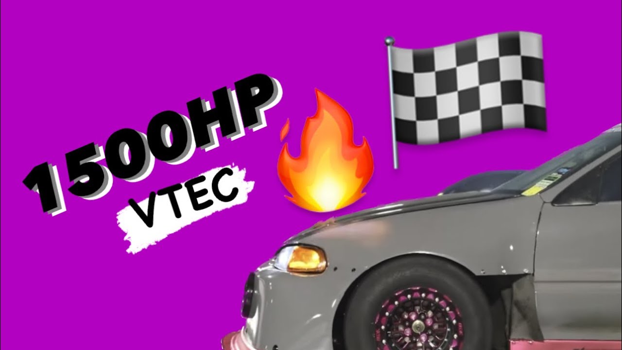 VTEC B SERIES TURBO 1500hp RAN 8.1 sec 🔥 - YouTube